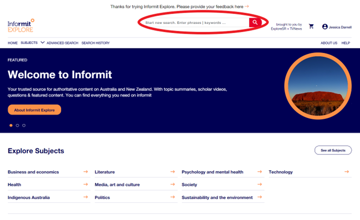 Informit Explore | Searching on Explore