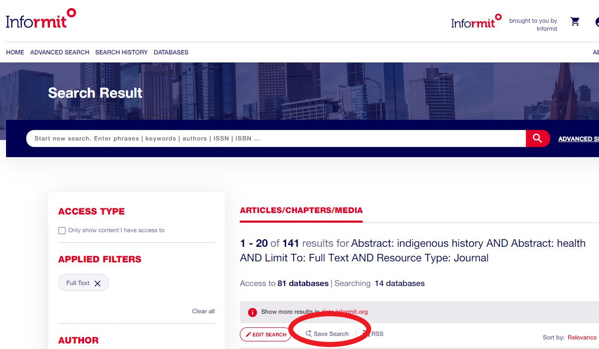 Informit Search | How to Create A Search Alert